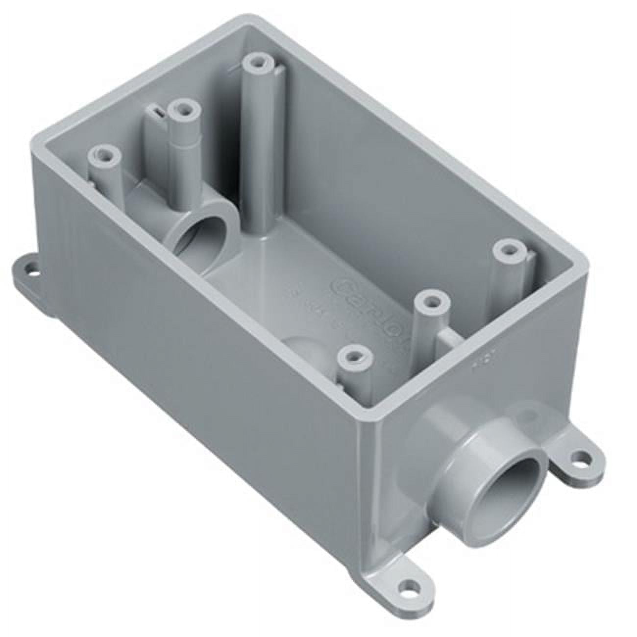 Carlon E981DFN Weatherproof Box, 1-Gang, Type: FSC, (2) 1/2" Hubs, Non ...