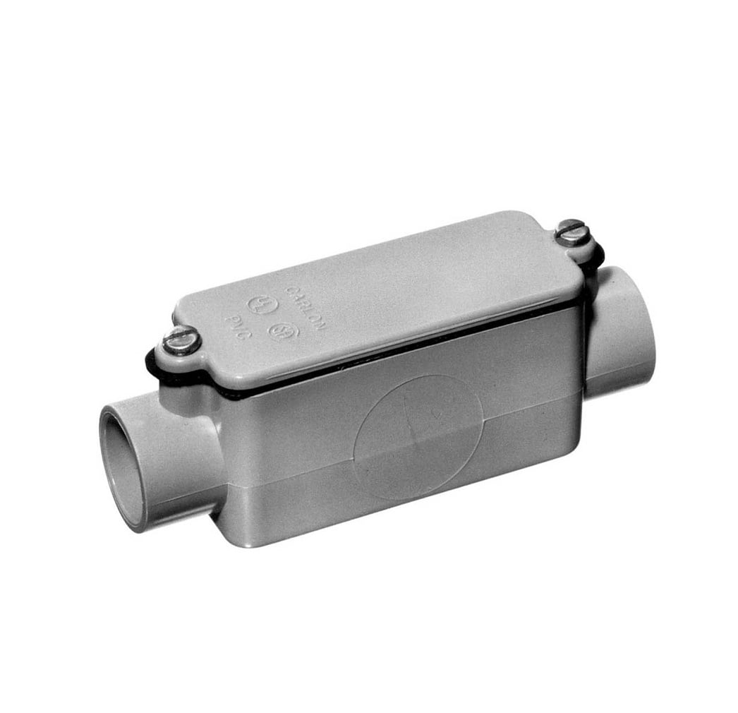 Carlon E987J-CAR Conduit Body, PVC, Gray - Walmart.com