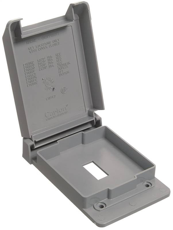 THOMAS & BETTS Electrical PVC Switch Cover- Single Gang, Weatherproof ...