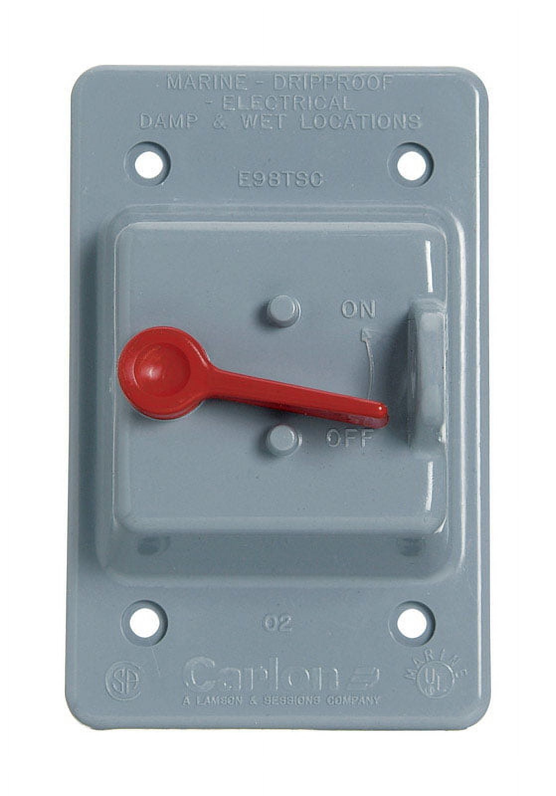 Carlon E98TSCN-CAR Single Toggle Switch, Grey - Walmart.com