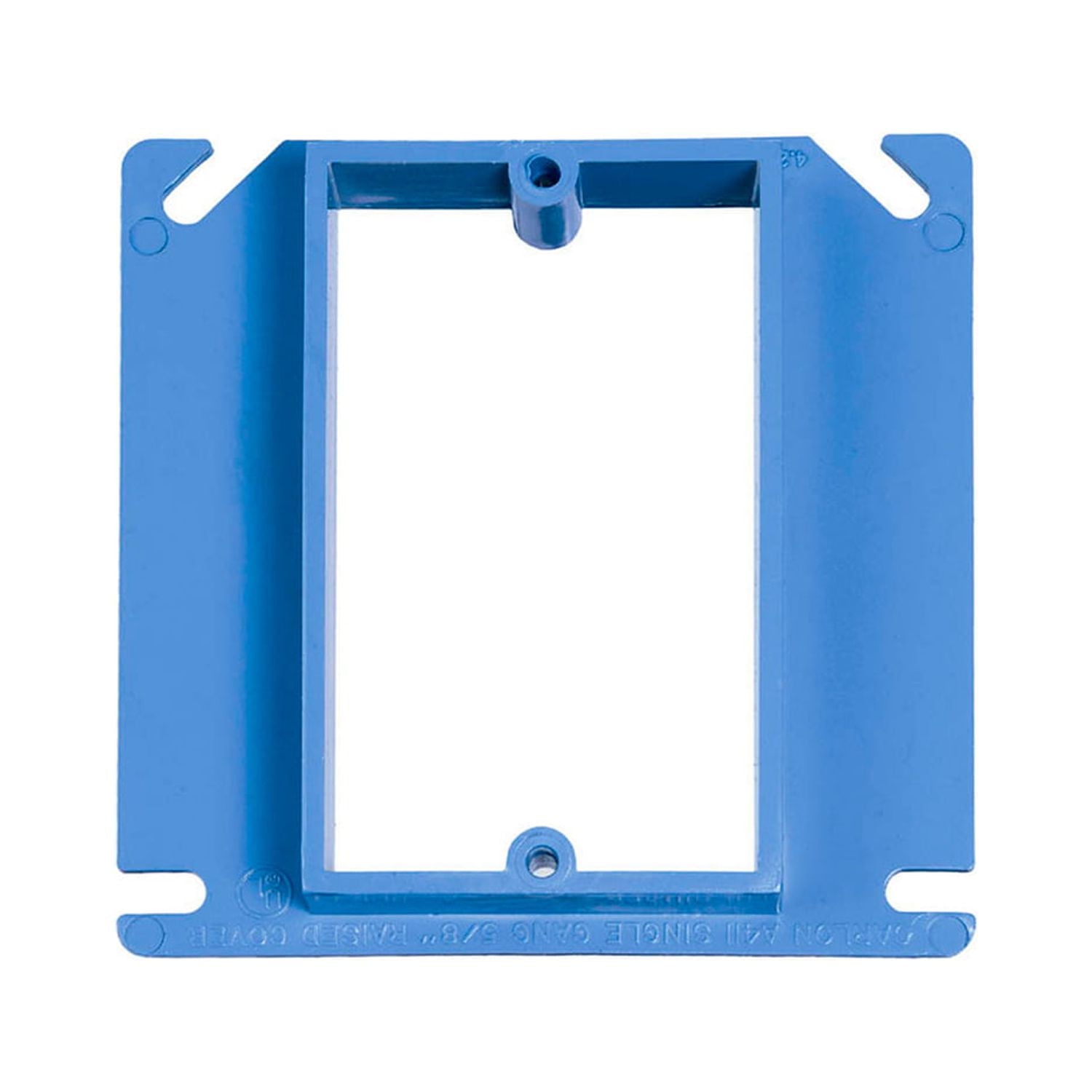 Carlon A411RR Electrical Box Cover, 4 in L, 4 in W, Square, PVC, Blue ...