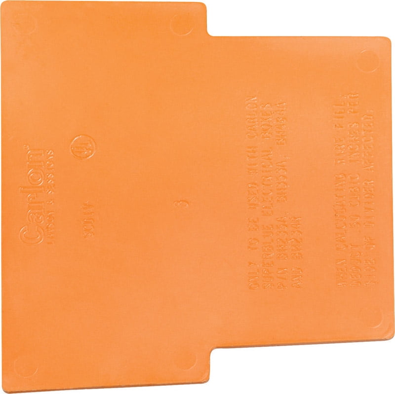 Carlon SCDIV Orange PVC Rectangle 2-Gang Divider Plate 3.25 W x 0.09 D ...