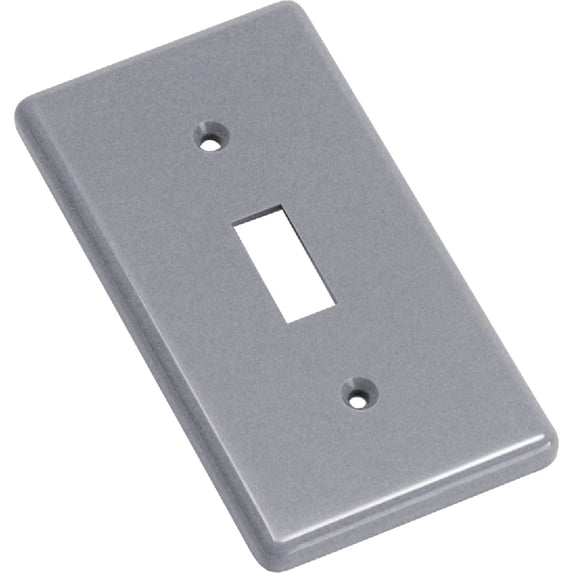 Carlon Single Toggle Switch Cover - Steel City Handy Box - 1 Gang, Gray ...