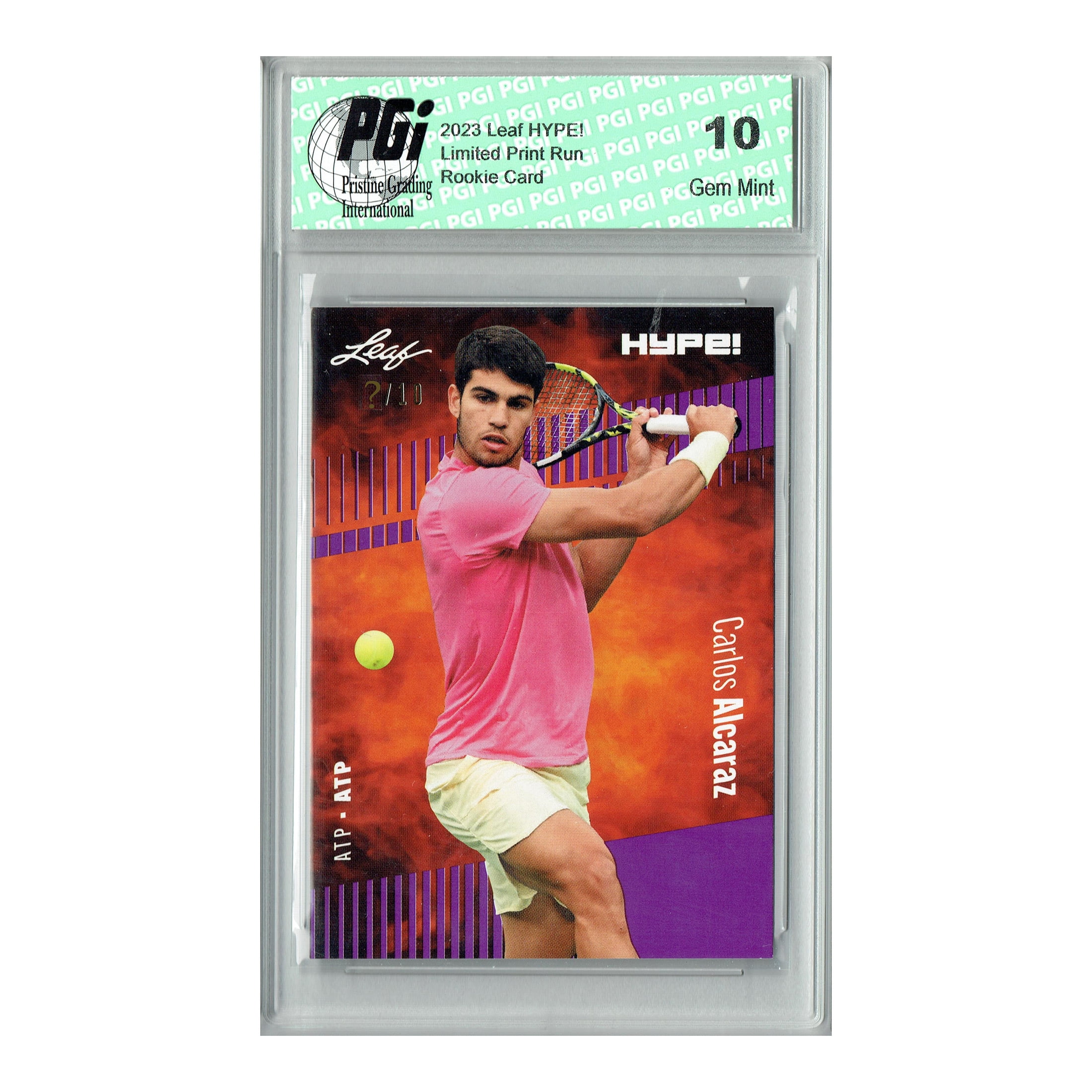 Carlos Alcaraz 2023 Leaf HYPE! #108A Purple SP, Just 10 Made Rare ...