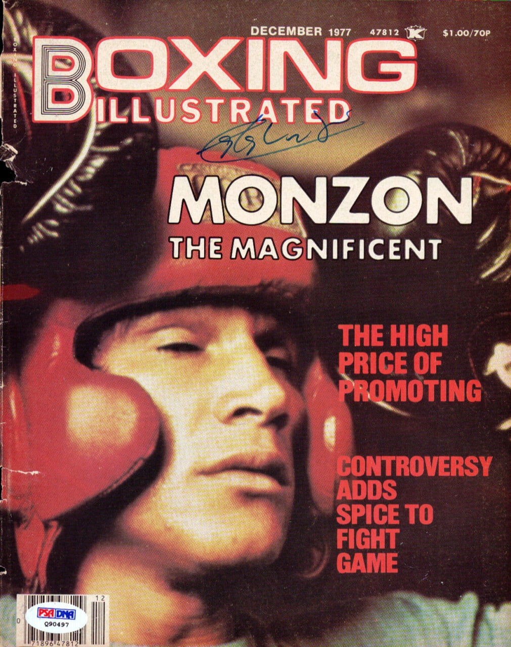 Carlos Monzon Autographed Boxing Illustrated Magazine Cover PSA/DNA # ...