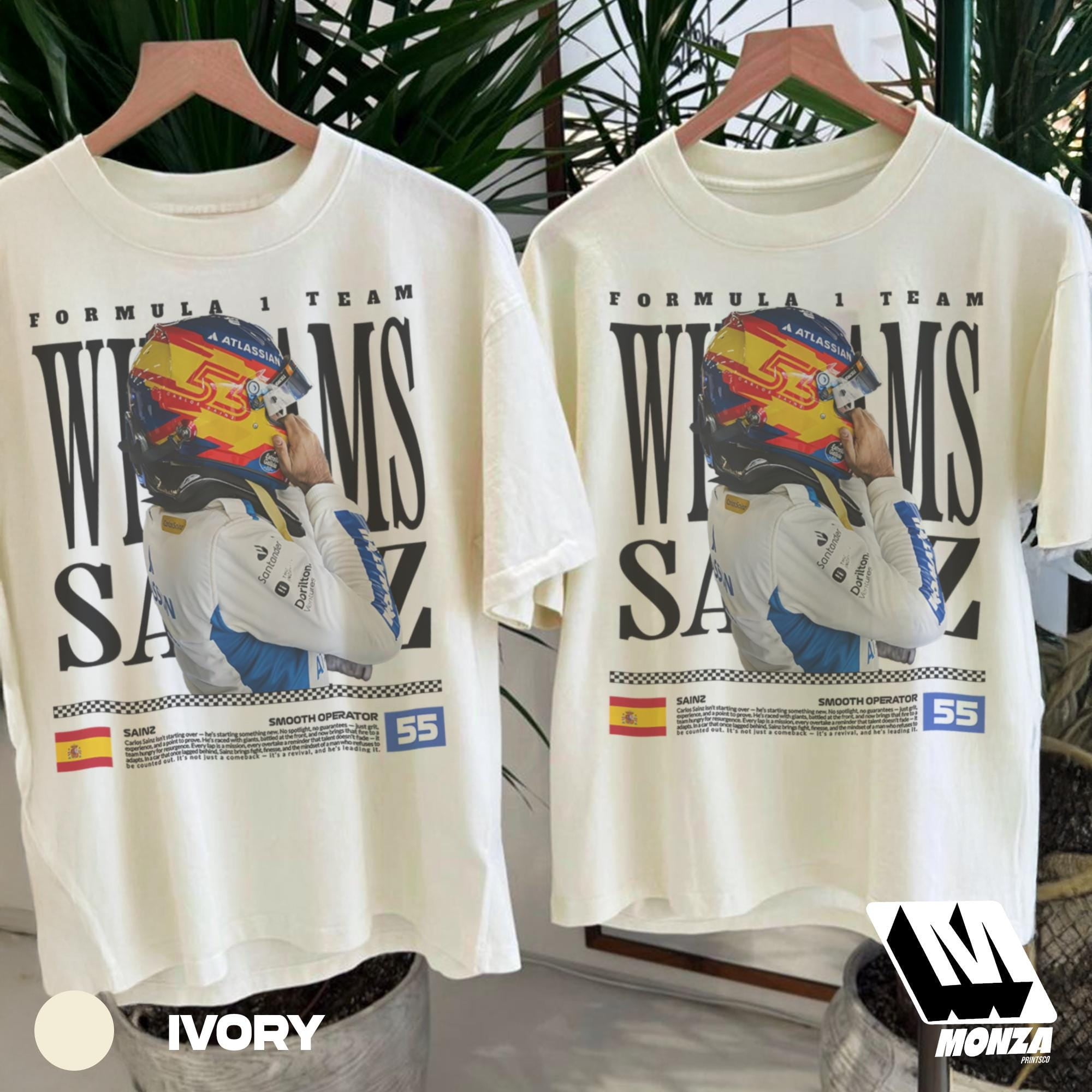 Carlos Sainz T-Shirt, F1 Racing Graphic Tee, Vintage Motorsport Comfort ...