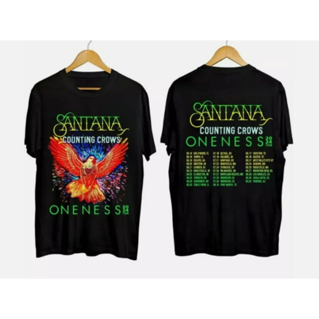 Carlos Santana and Counting Crows Shirt, The Oneness Tour 2024 T ...