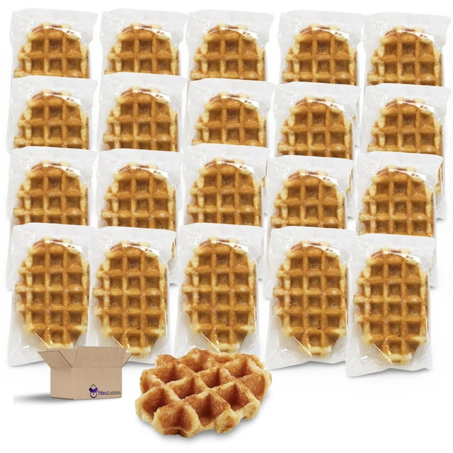 Carlotta's Authentic Belgian Pearl Sugar Waffles, Individually Wrapped ...