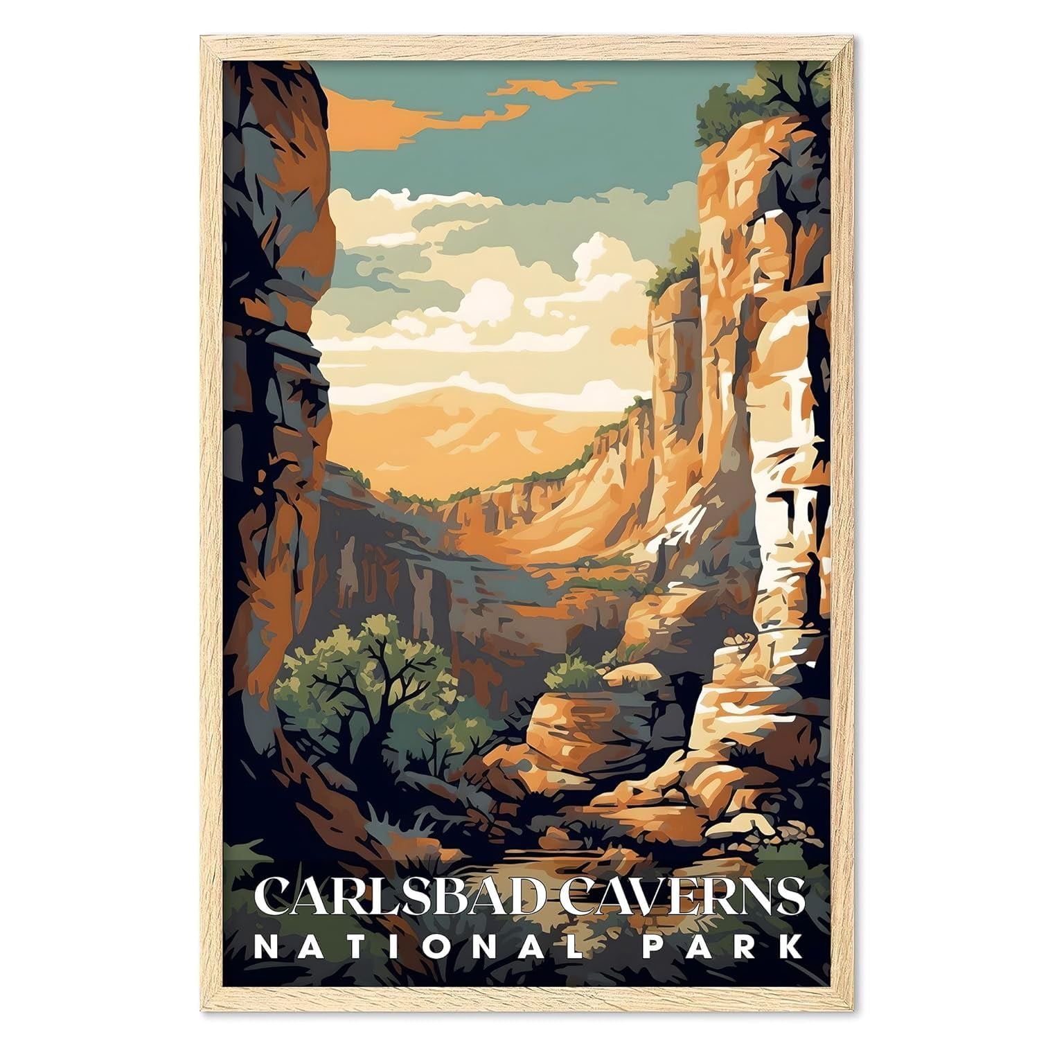 Carlsbad Caverns National Park, National Parks Wall Poster, Carlsbad ...
