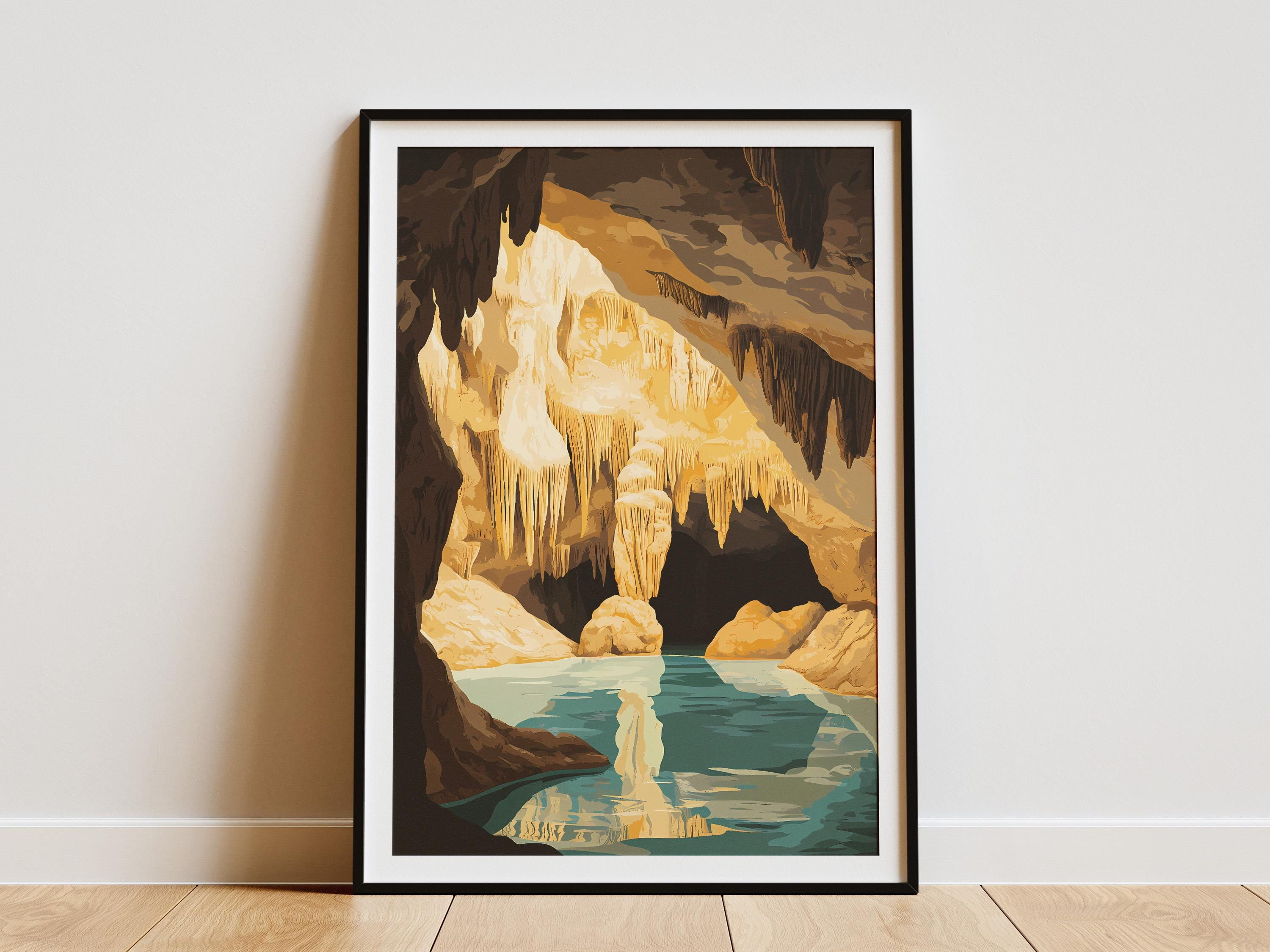 Carlsbad Caverns National Park Poster New Mexico Cave Art Print ...