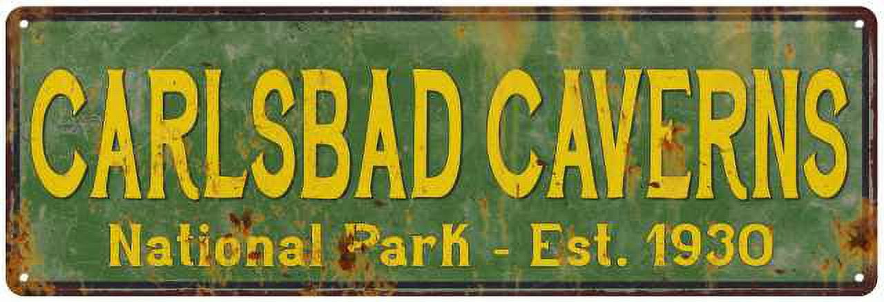 Carlsbad Caverns National Park Rustic Metal 6x18 Sign Cabin Decor ...