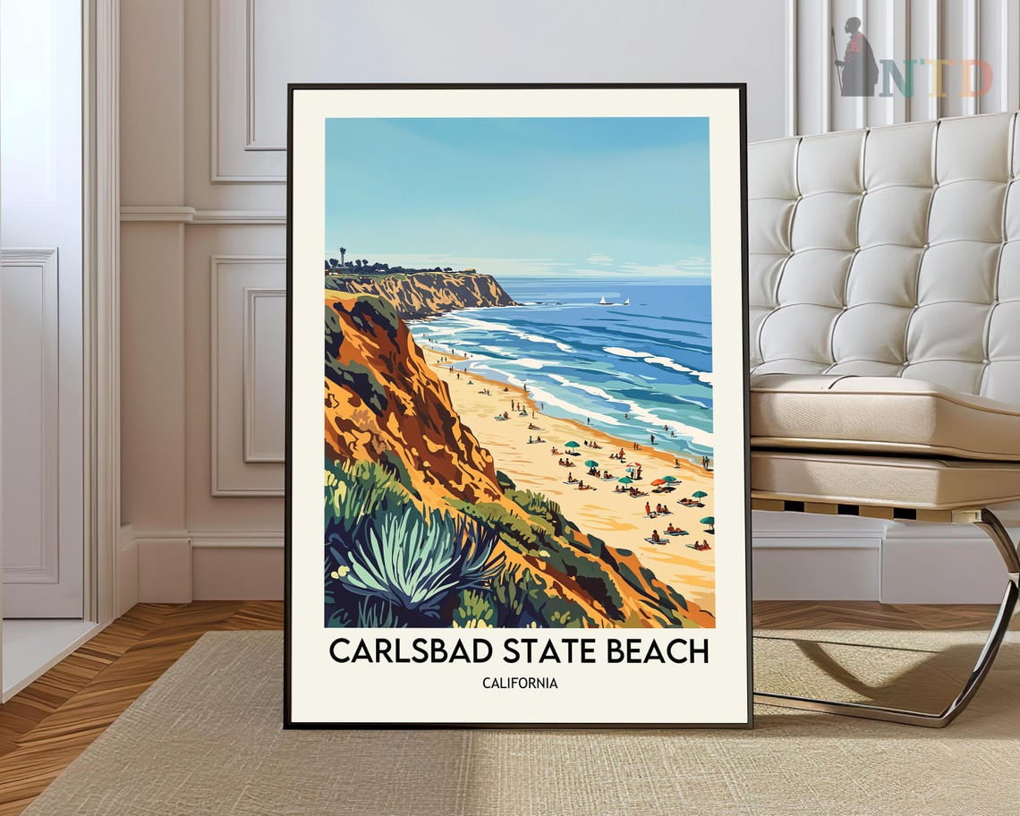 Carlsbad State Beach Print Carlsbad State Beachcarlsbad State Beach ...