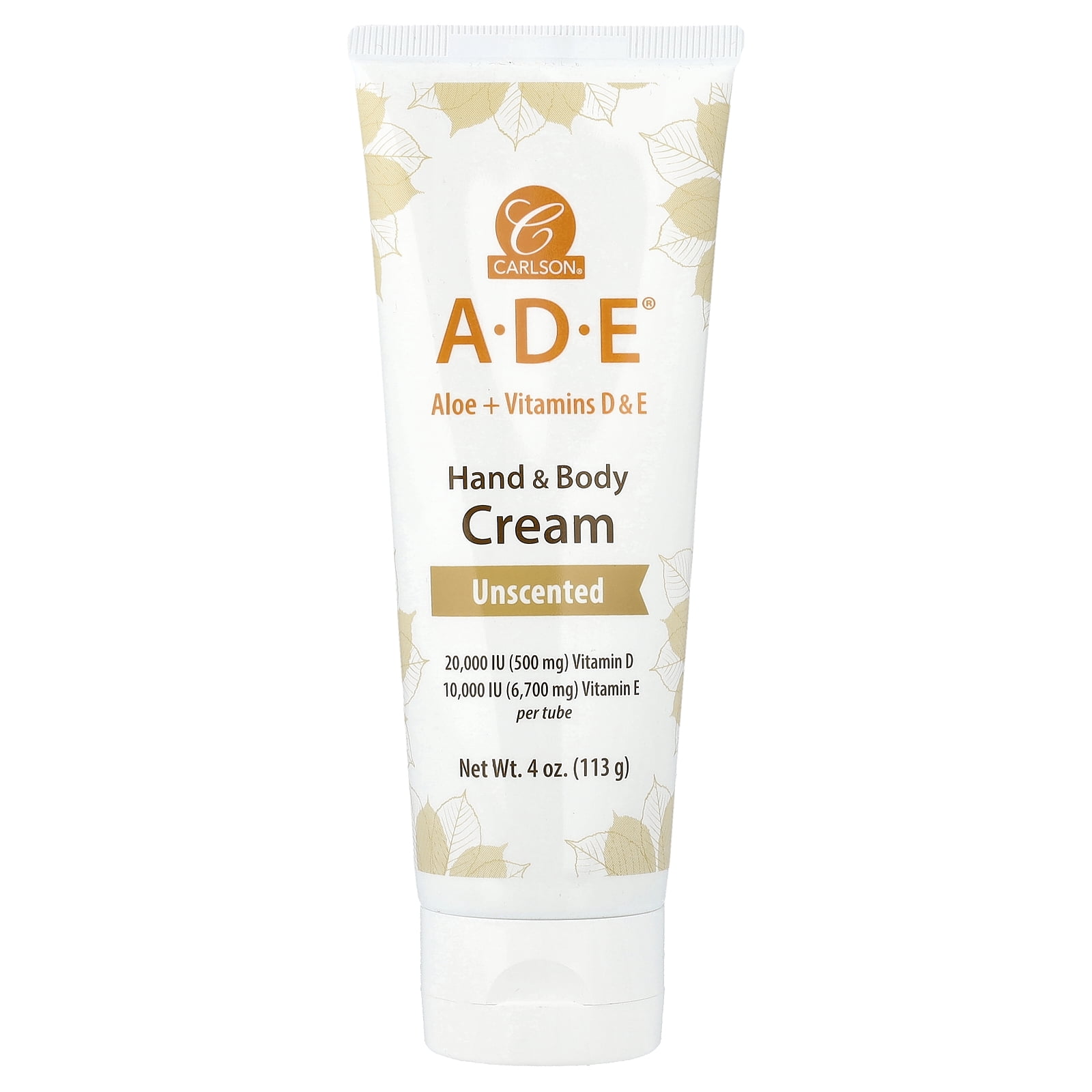 Carlson A-D-E, Hand & Body Cream, Unscented, 4 oz (113 g) - Walmart.com