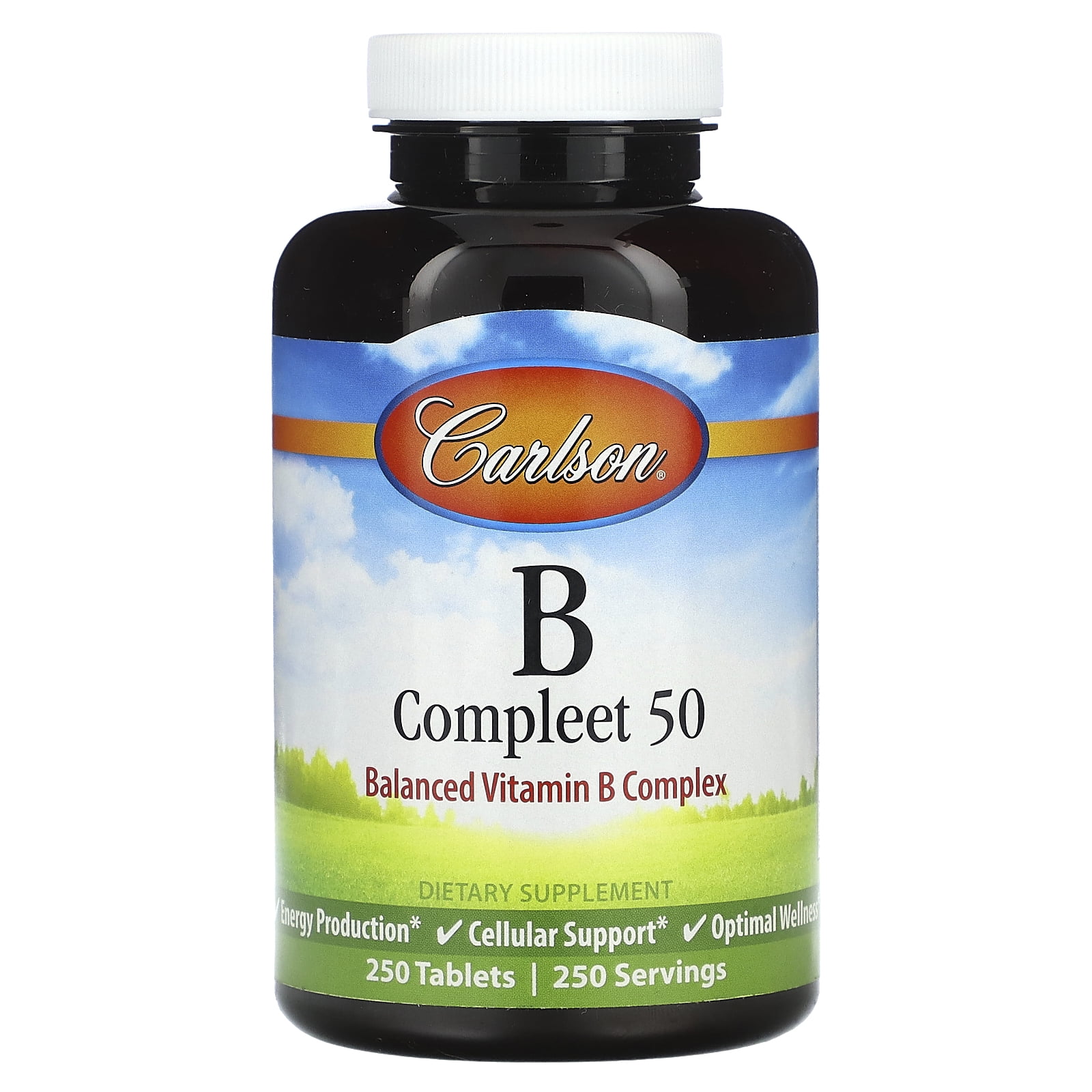 Carlson B Compleet 50, 250 Tablets - Walmart.com