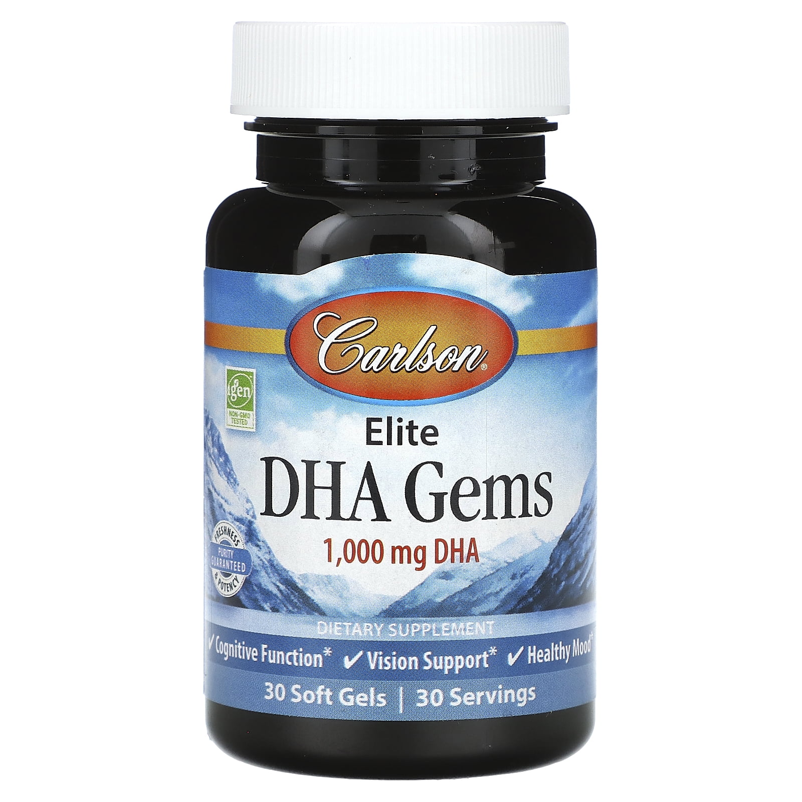 Carlson - Elite DHA Gems, 1000 mg DHA, Supports Healthy Brain Function ...
