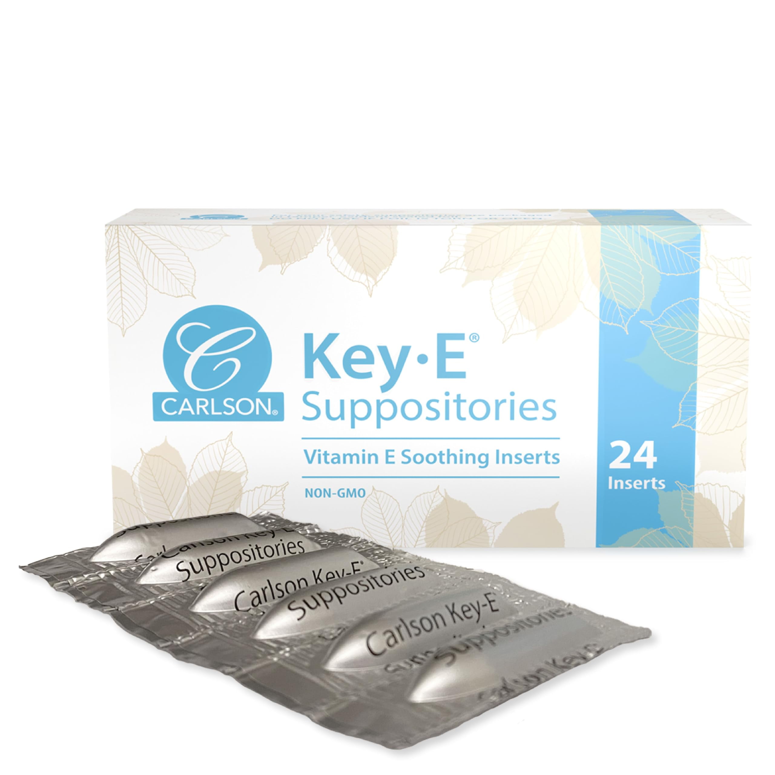 Carlson - Key-E Suppositories, 30 IU Vitamin E Suppository, Lubricates ...