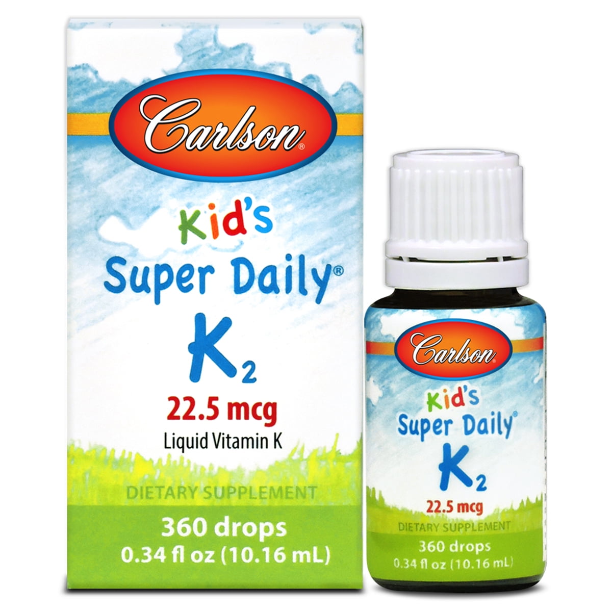 Carlson - Kid's Super Daily K2, 22.5 mcg, Liquid Vitamin K2 as MK7 ...