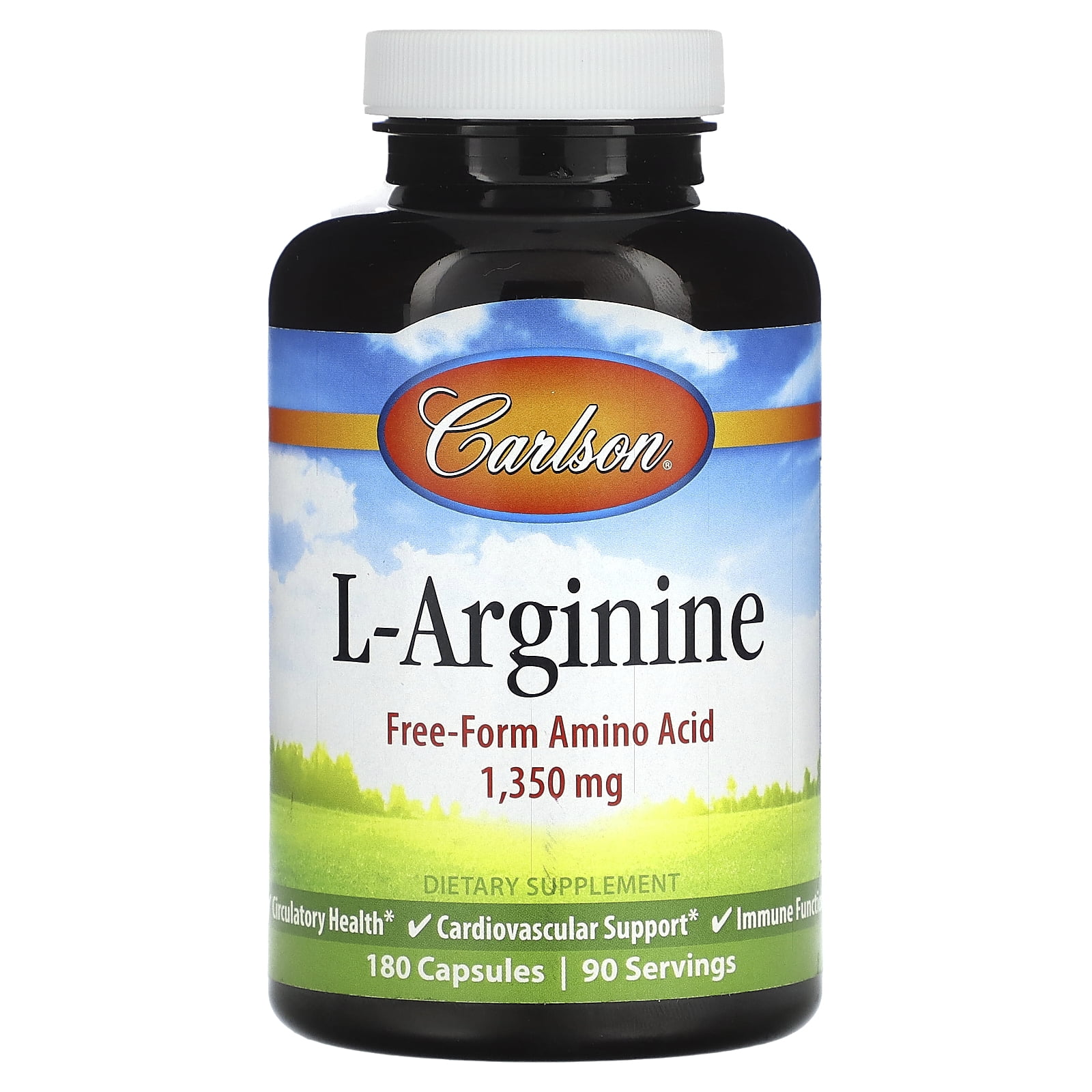 Carlson L-Arginine, 180 Capsules (675 mg per Capsule) - Walmart.com