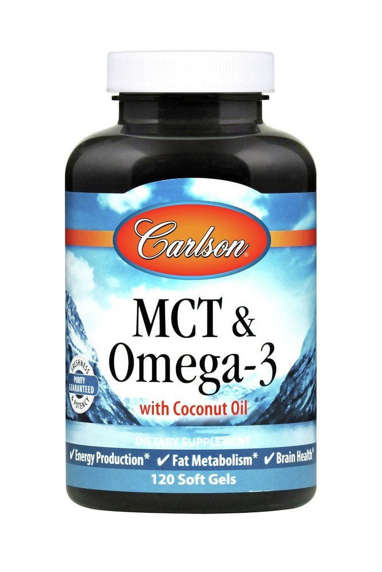 Carlson Laboratories MCT & Omega-3 120 Softgel - Walmart.com