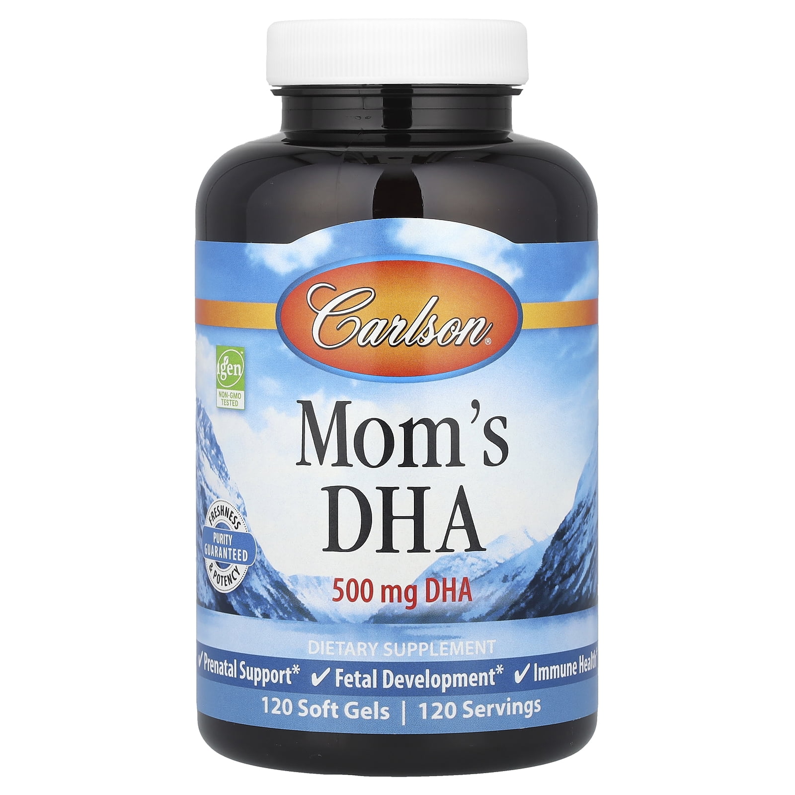 Carlson Mother's DHA, 500 mg, 120 Soft Gels - Walmart Business Supplies