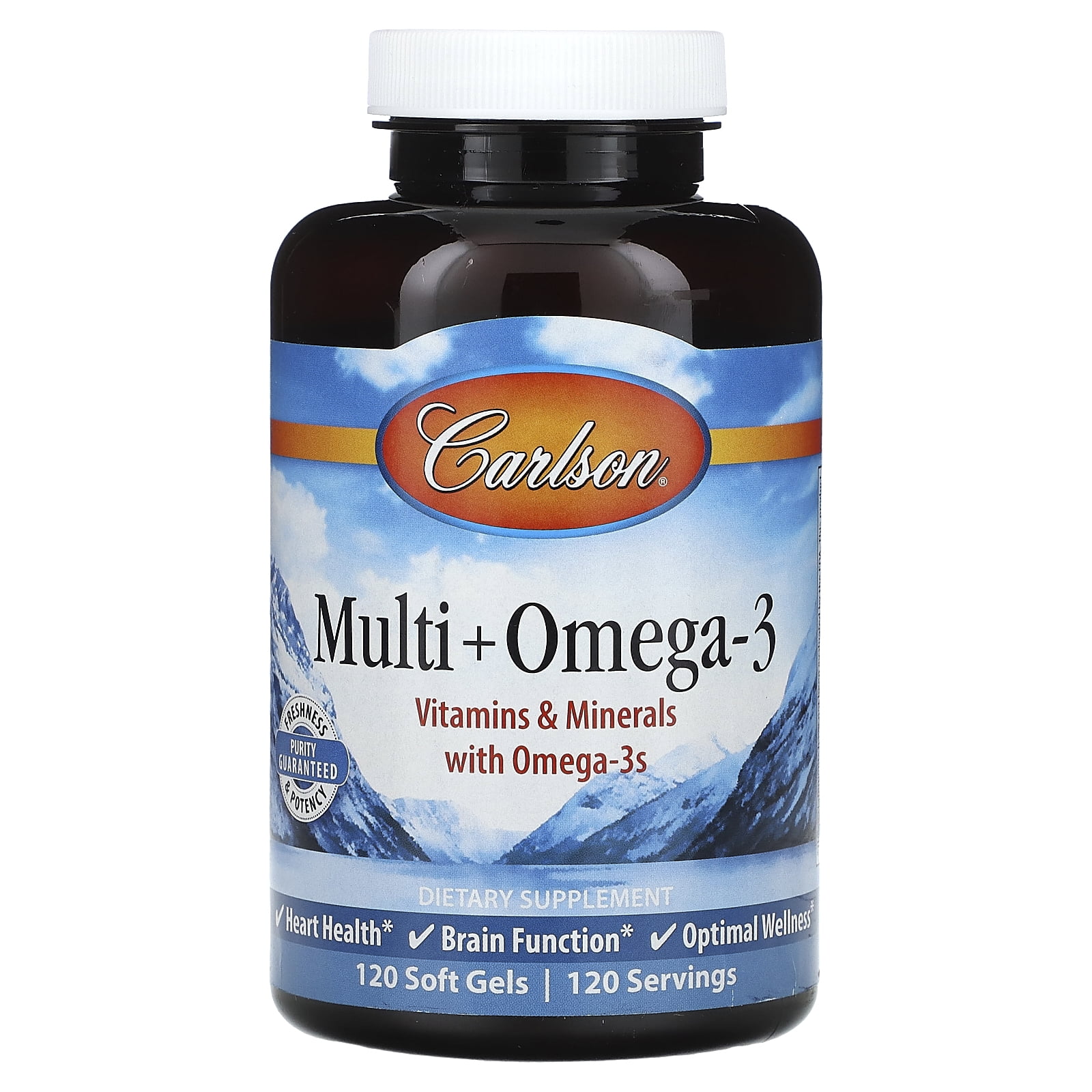 Carlson Multi + Omega-3, 120 Soft Gels - Walmart.com