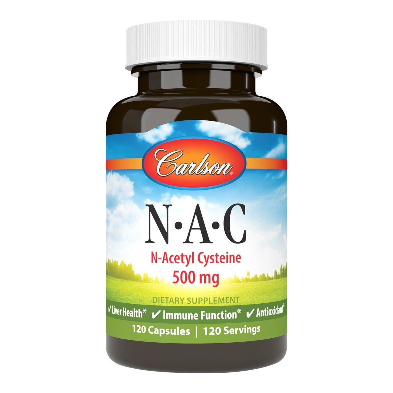 Carlson Laboratories NAC N-Acetyl Cysteine 120 Capsule - Walmart.com