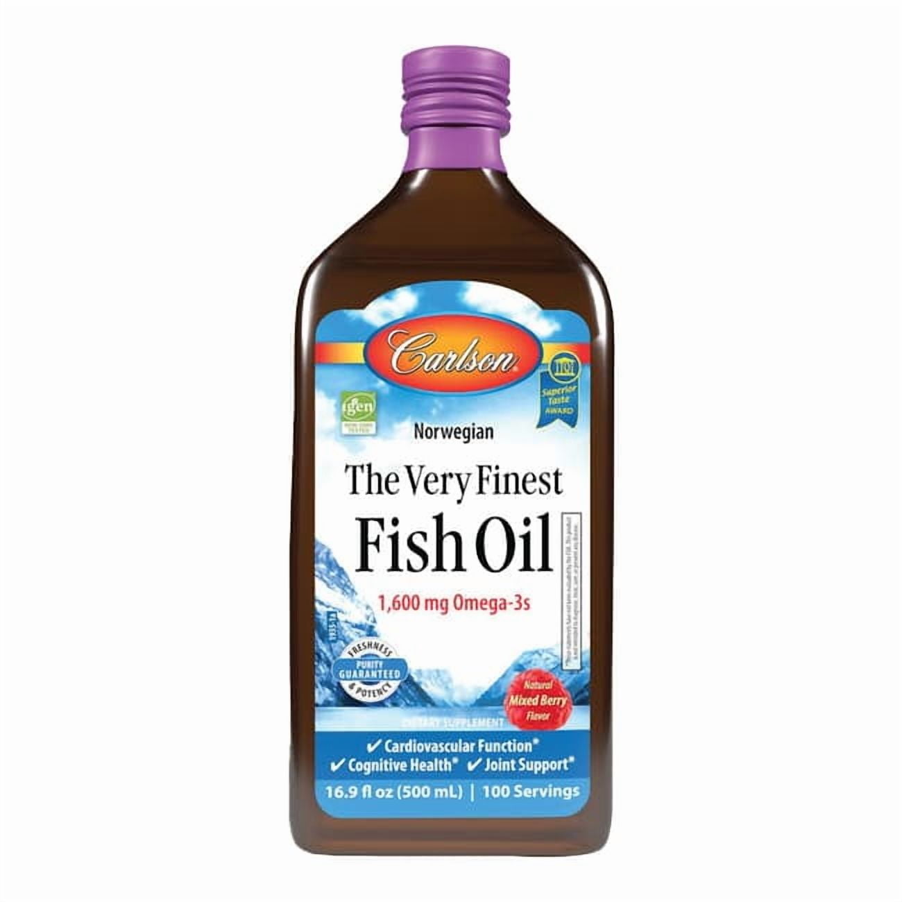 Carlson Laboratories The Very Finest Fish Oil-1,600mg Omega-3s-Mixed ...