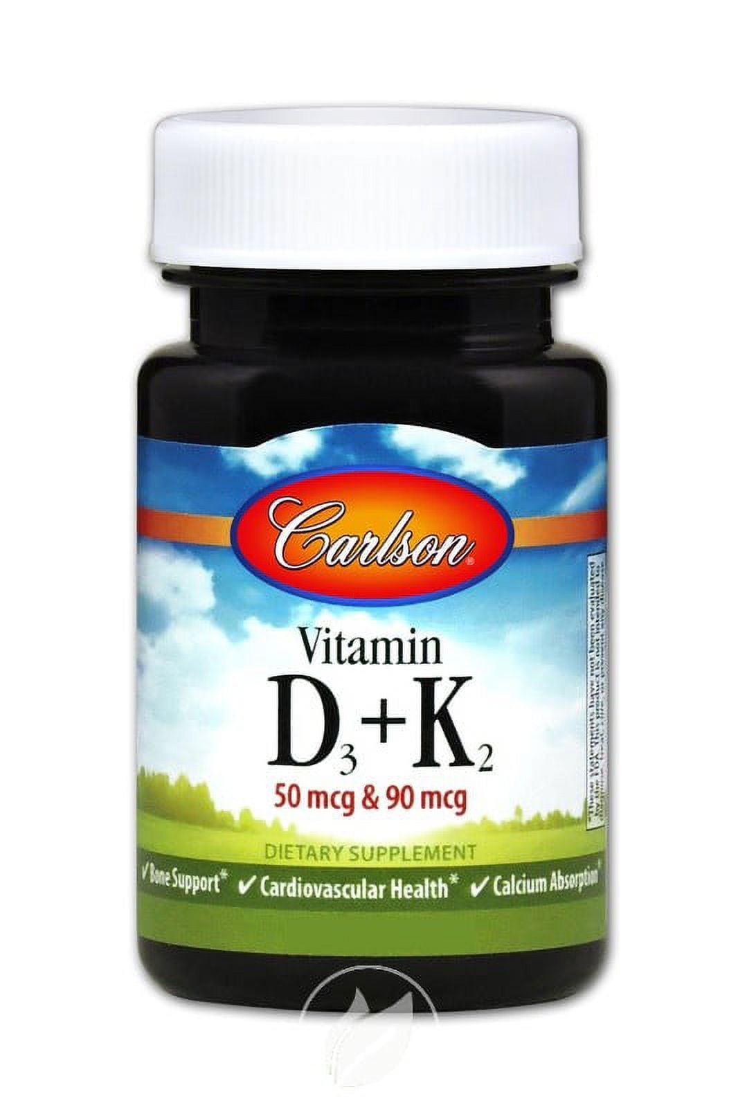 Carlson Laboratories Vitamin D3 + K2 60 Capsule - Walmart.com