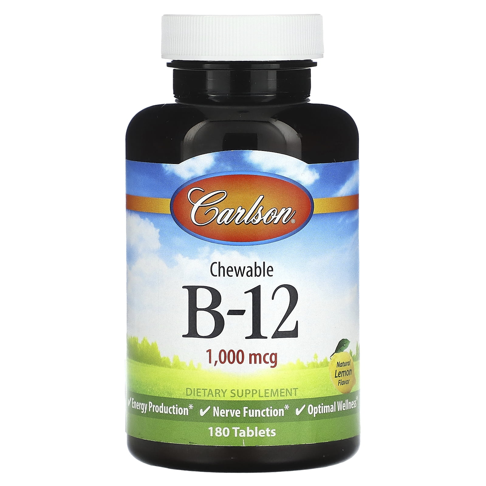 Carlson Labs B-12-SL, 1000mcg, 180 Chewable Tablets - Walmart.com