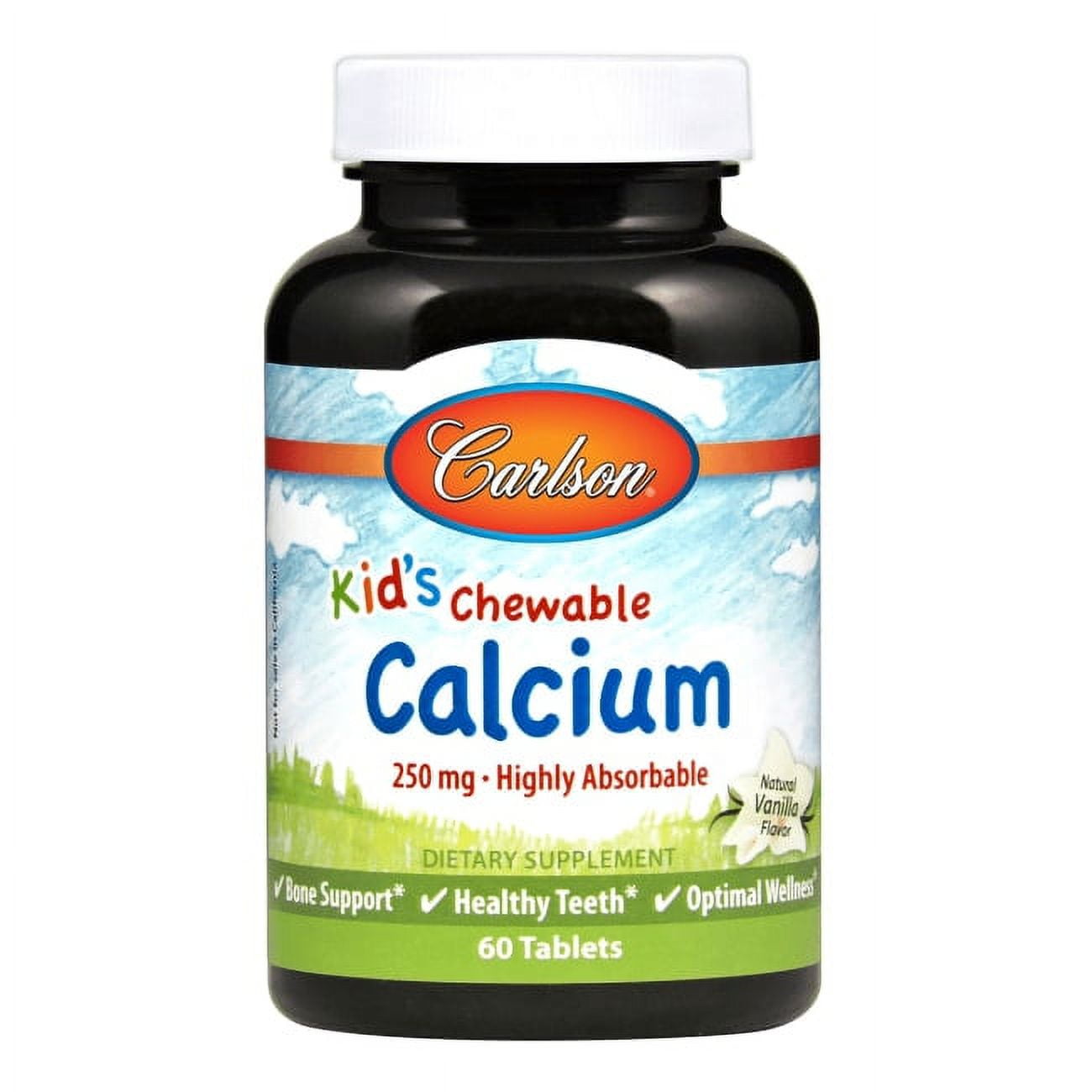 Carlson Labs - Toddler's Chewable Calcium Supplements, Vanilla, 60 ...