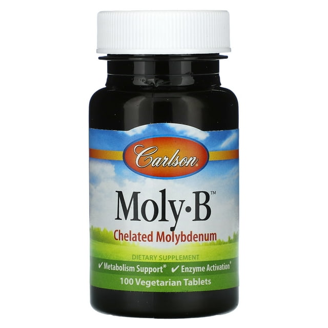 Carlson Labs - Moly-B Molybdenum 500 mcg. - 100 Tablets - Walmart.com