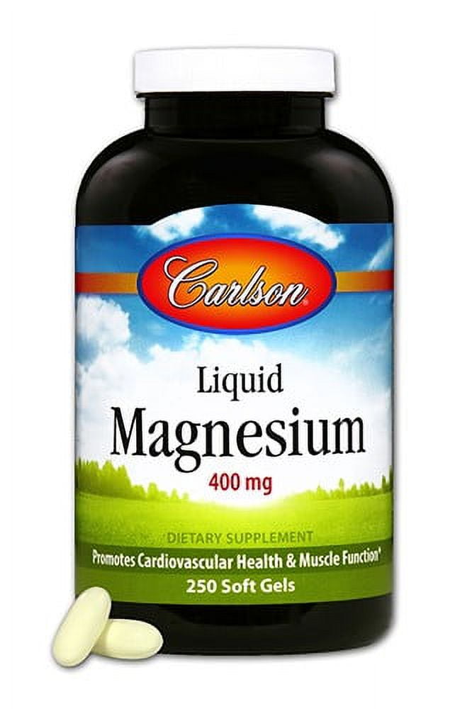Carlson Liquid Magnesium Softgels, 250 Ct - Walmart.com