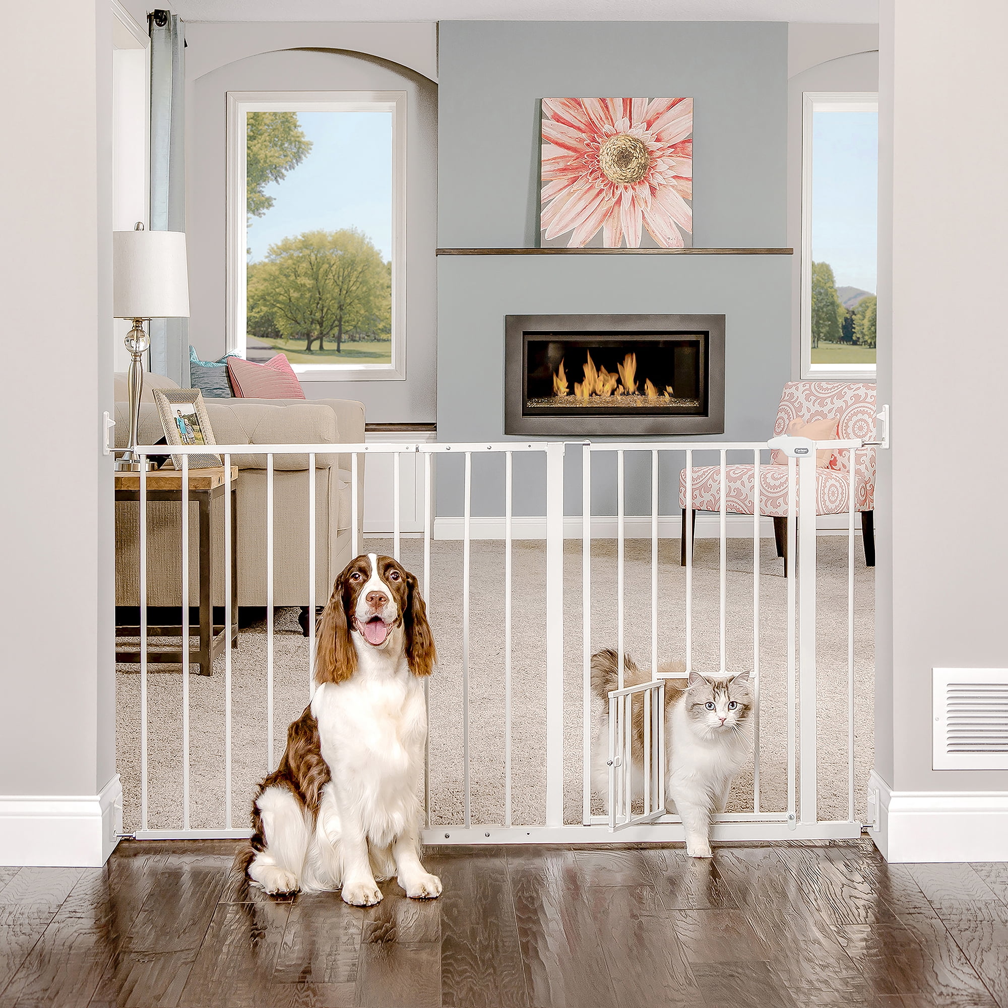 Carlson Maxi Pet Gate, White, 51"-58.5" L, 30" H - Walmart.com