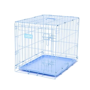 Carlson Pet Products Compact Deluxe Metal Dog Crate with Pan, Blue ...