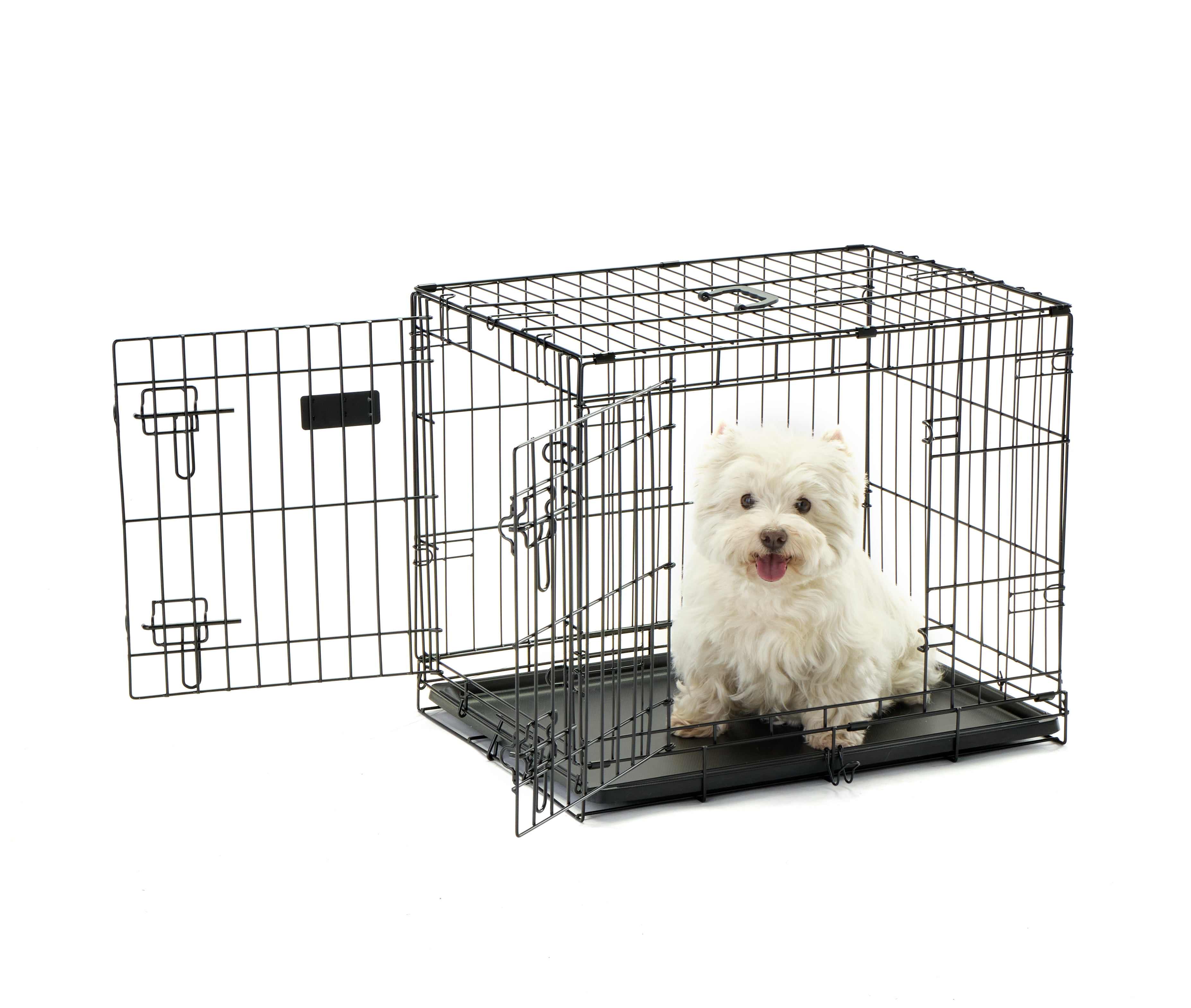 Carlson Secure and Compact Double Door Metal Dog Crate, For Small Pets ...