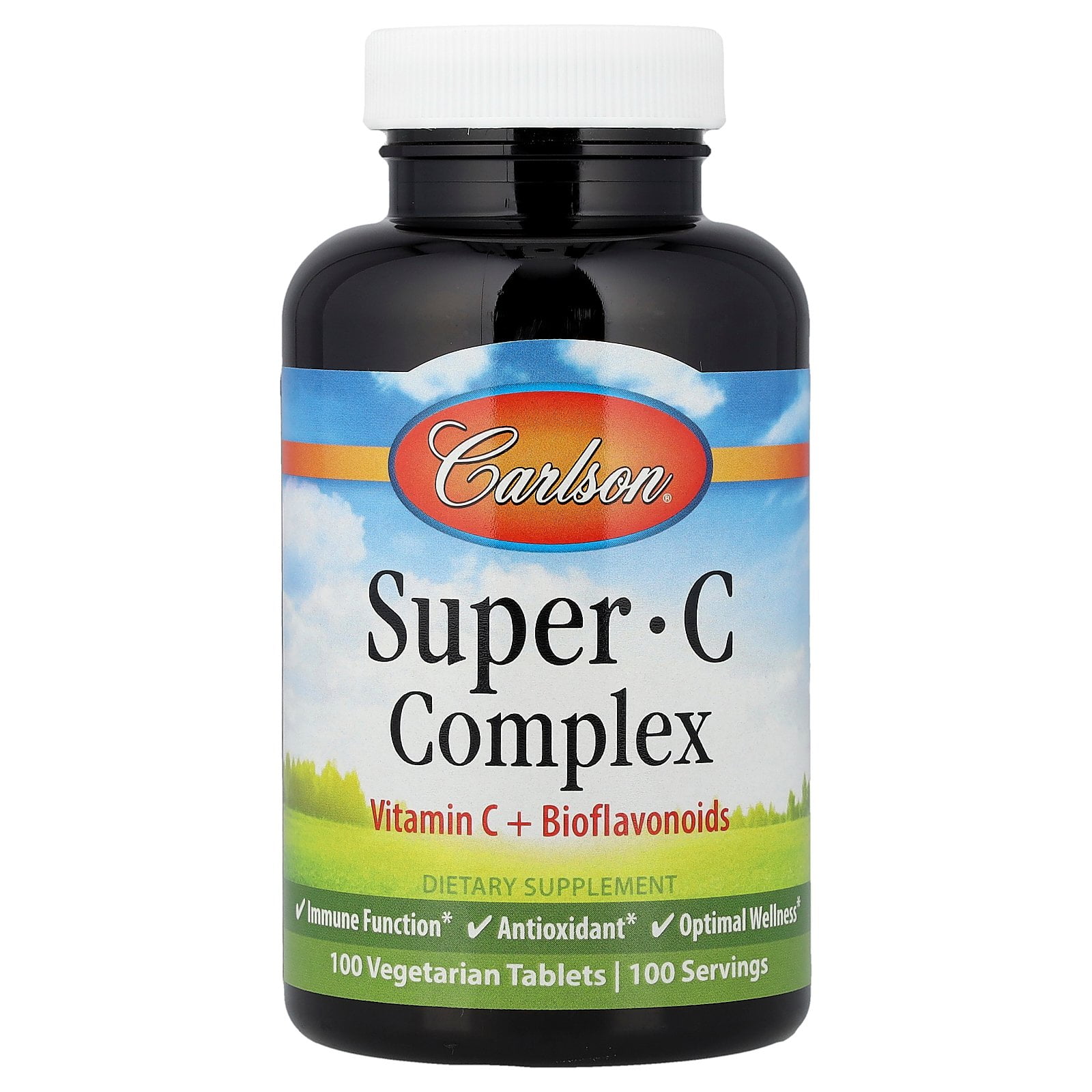 Carlson Super C Complex, 100 Vegetarian Tablets - Walmart Business Supplies