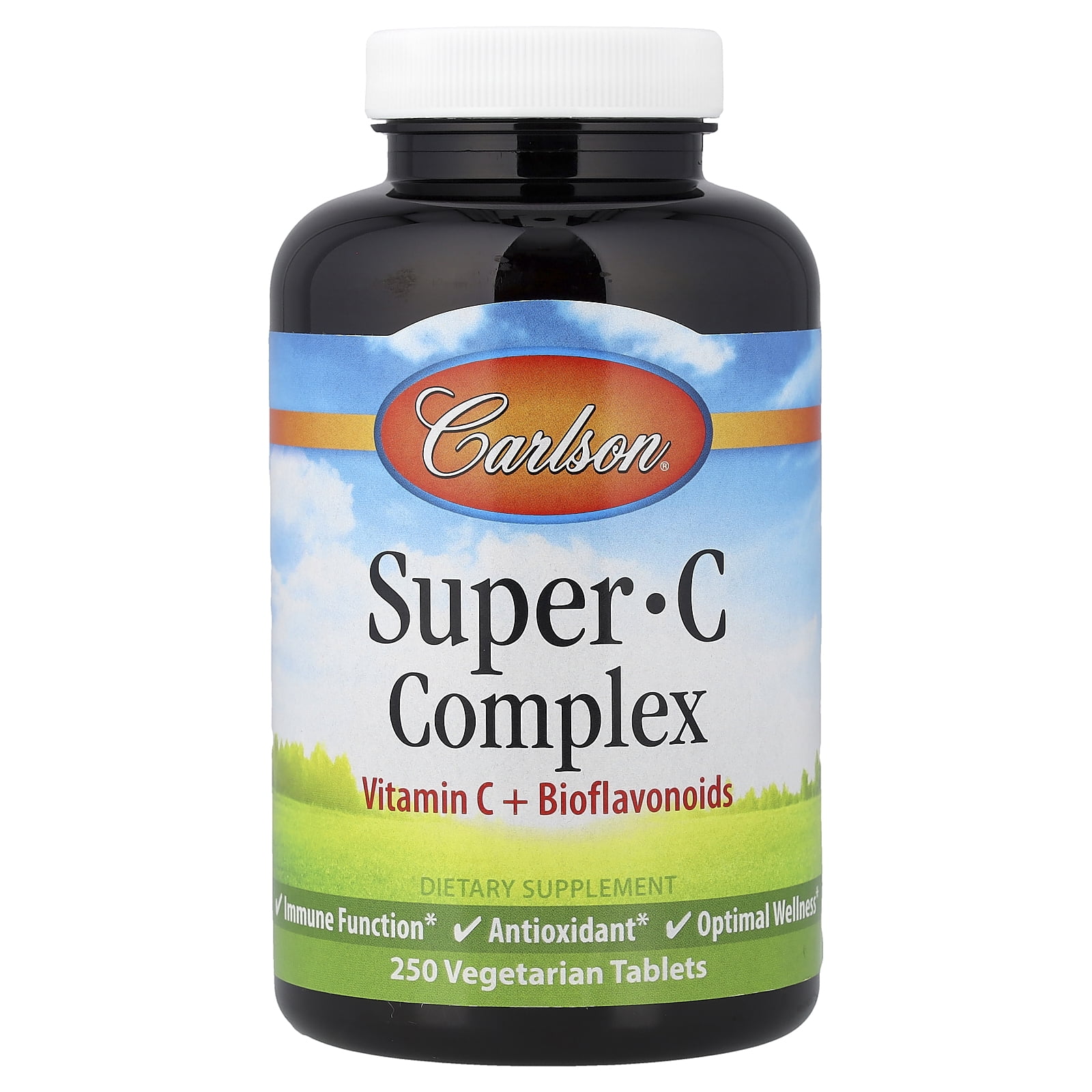 Carlson Super C Complex, 250 Vegetarian Tablets - Walmart.com