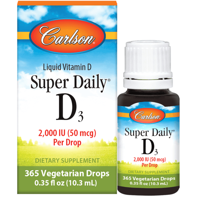 Carlson - Super Daily D3 2,000 IU, 1-Year Supply Vitamin D Drops ...
