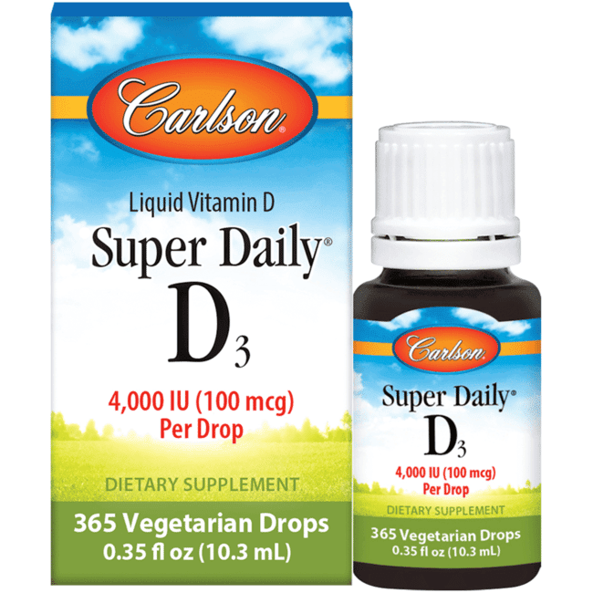 Carlson Super Daily D3 Drops, 0.35 Fl Oz - Walmart Business Supplies