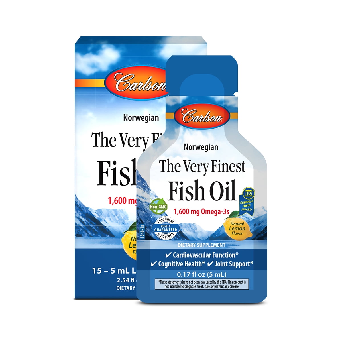 Carlson - The Very Finest Fish Oil Grab + Go Packets, Single-Serving ...