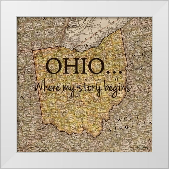 Carlson, Tina 12x12 White Modern Wood Framed Museum Art Print Titled ...