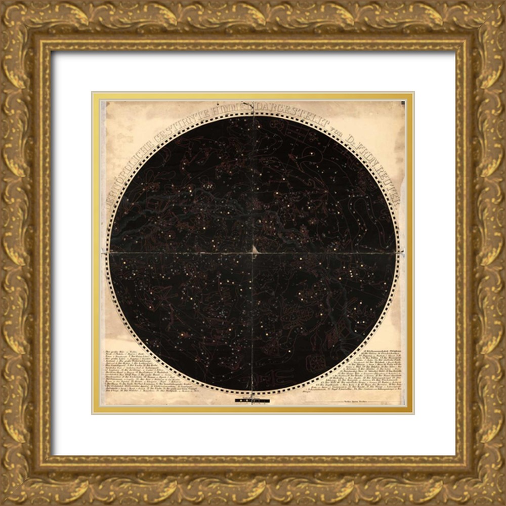 Carlson, Tina 15x15 Gold Ornate Wood Framed with Double Matting Museum ...