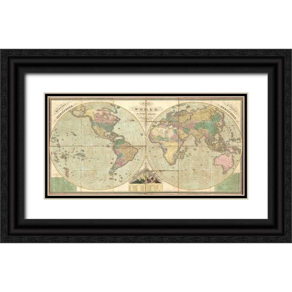 Carlson, Tina 18x11 Black Ornate Wood Framed with Double Matting Museum ...