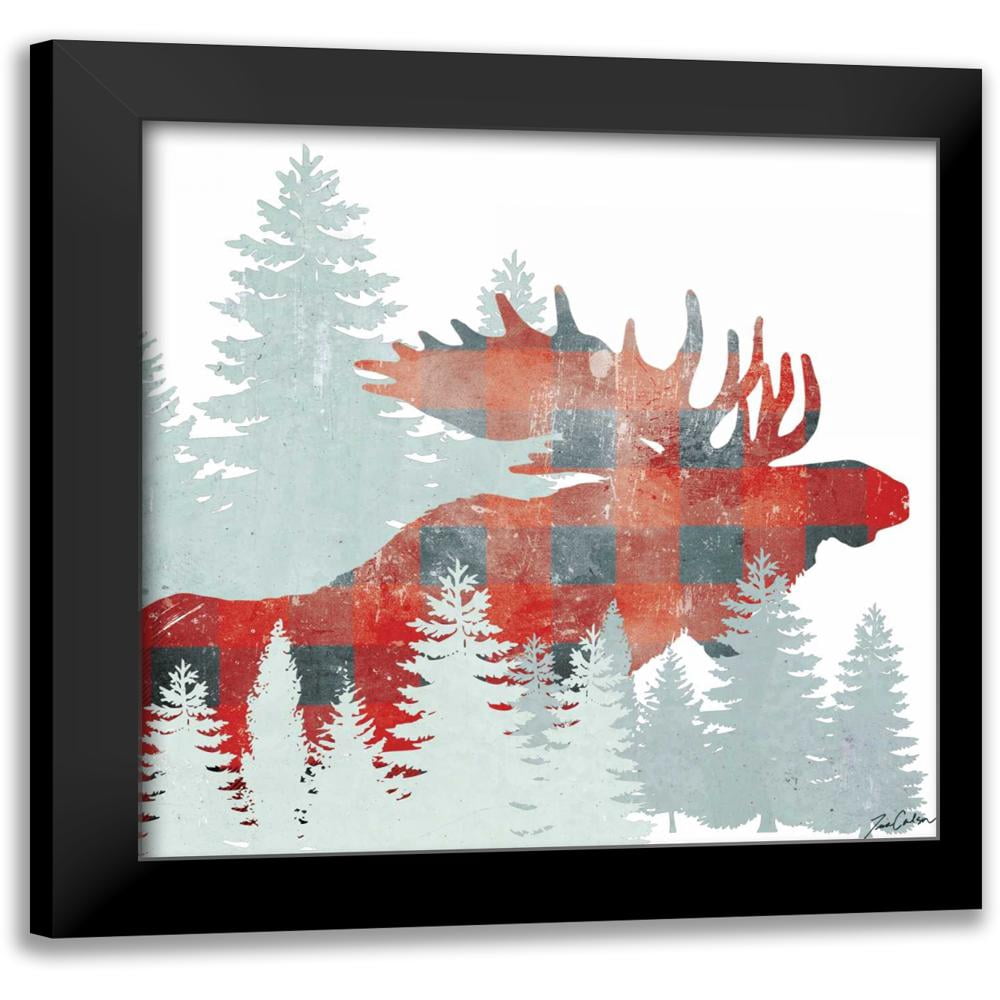 Carlson, Tina 20x20 Black Modern Framed Museum Art Print Titled - Moose ...