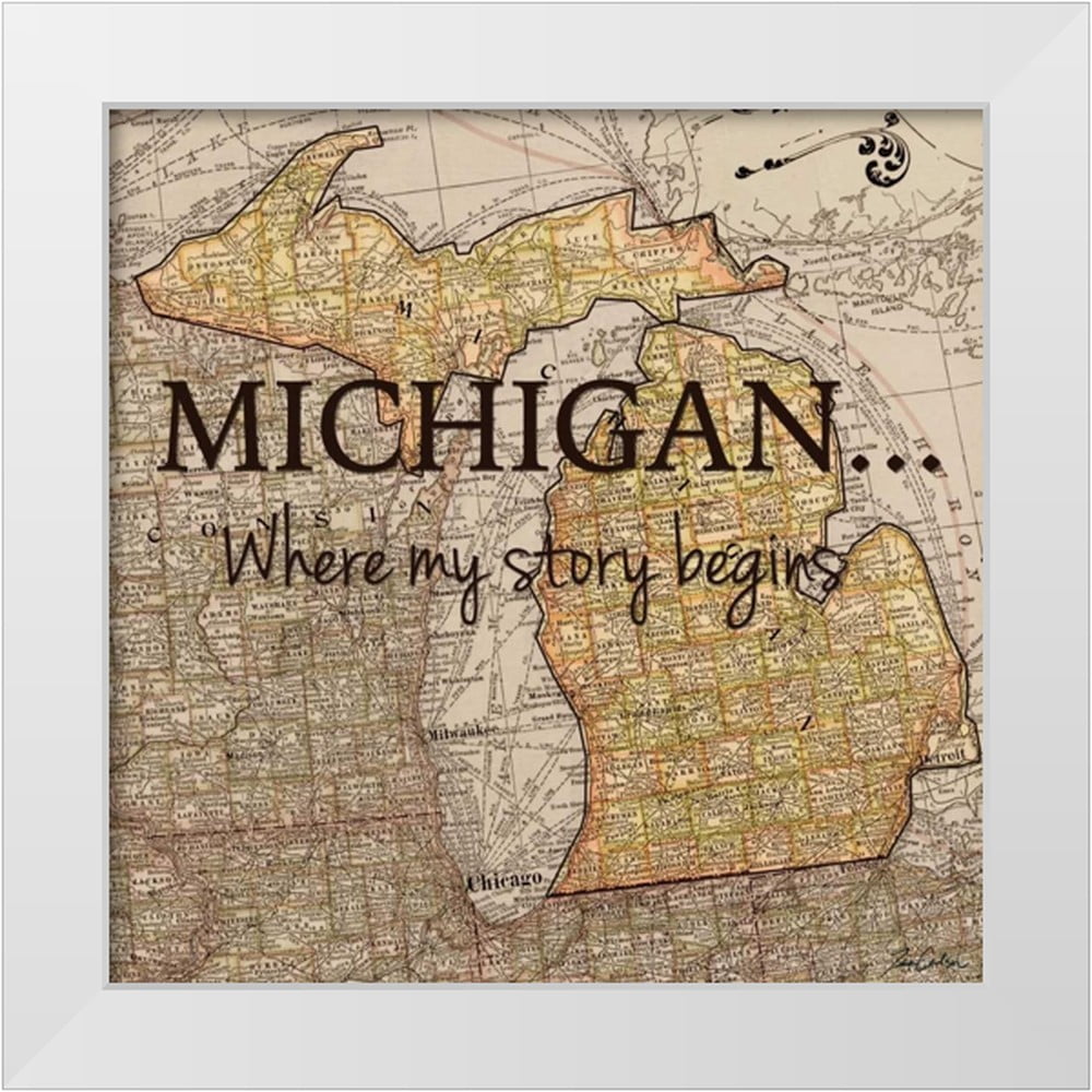 Carlson, Tina 26x26 White Modern Wood Framed Museum Art Print Titled ...