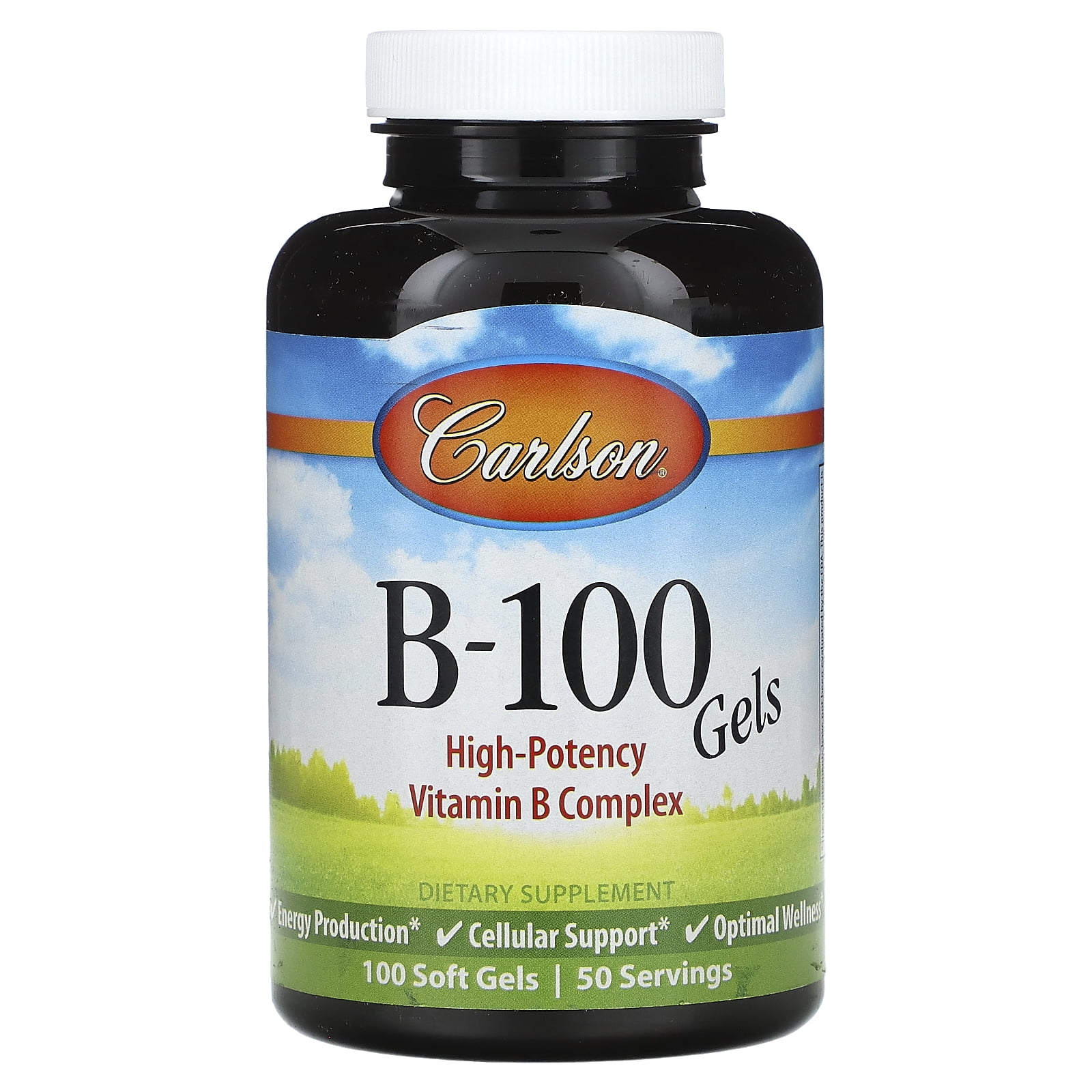 Carlson Vitamin B-100, 100 Soft Gels - Walmart.com