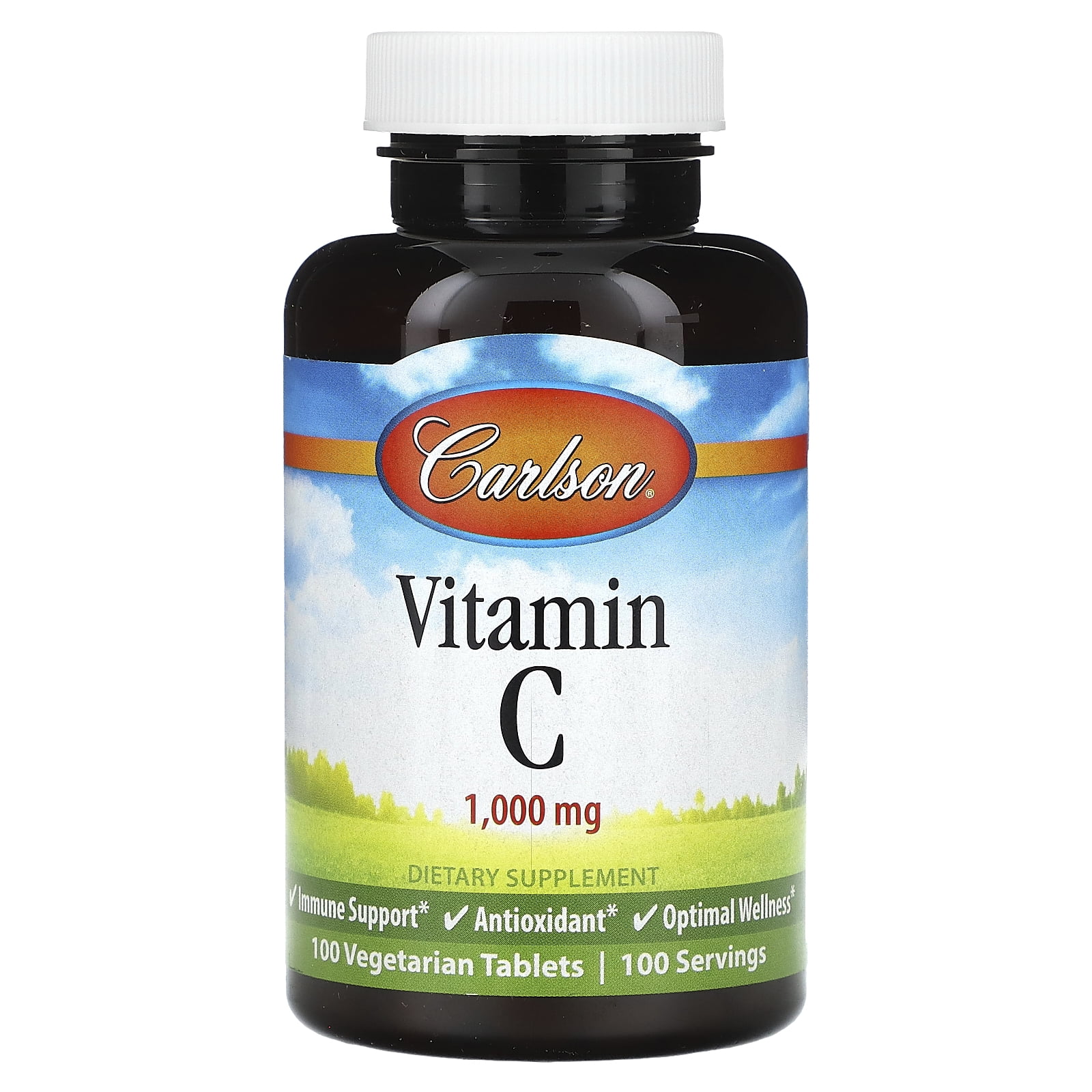 Carlson Vitamin C, 1,000 mg, 100 Vegetarian Tablets - Walmart.com