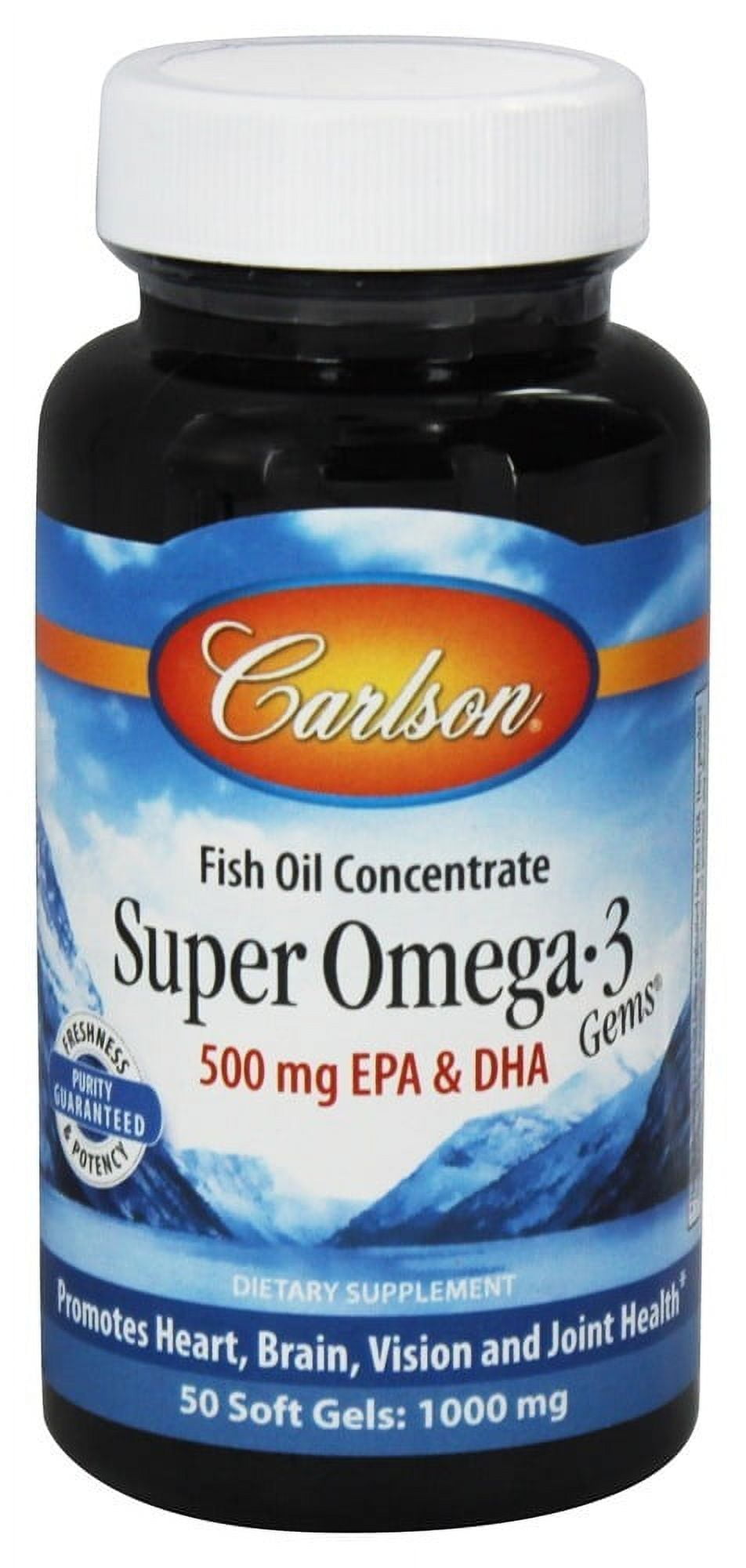 Carlson Wild Caught Super Omega-3 Gems 1,200 mg 50 Sgels - Walmart.com