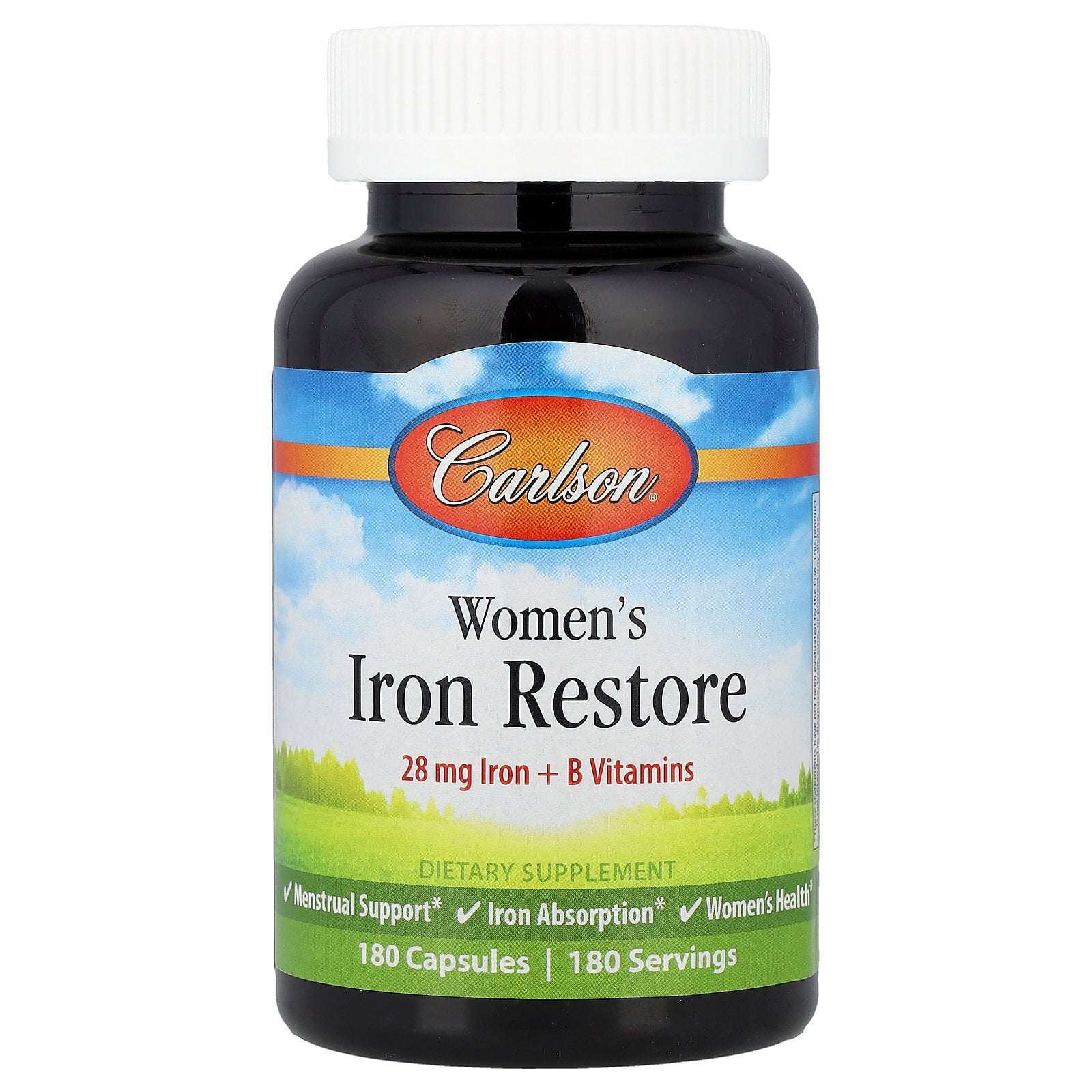 Carlson Women's Iron Restore, 180 Capsules - Walmart.com