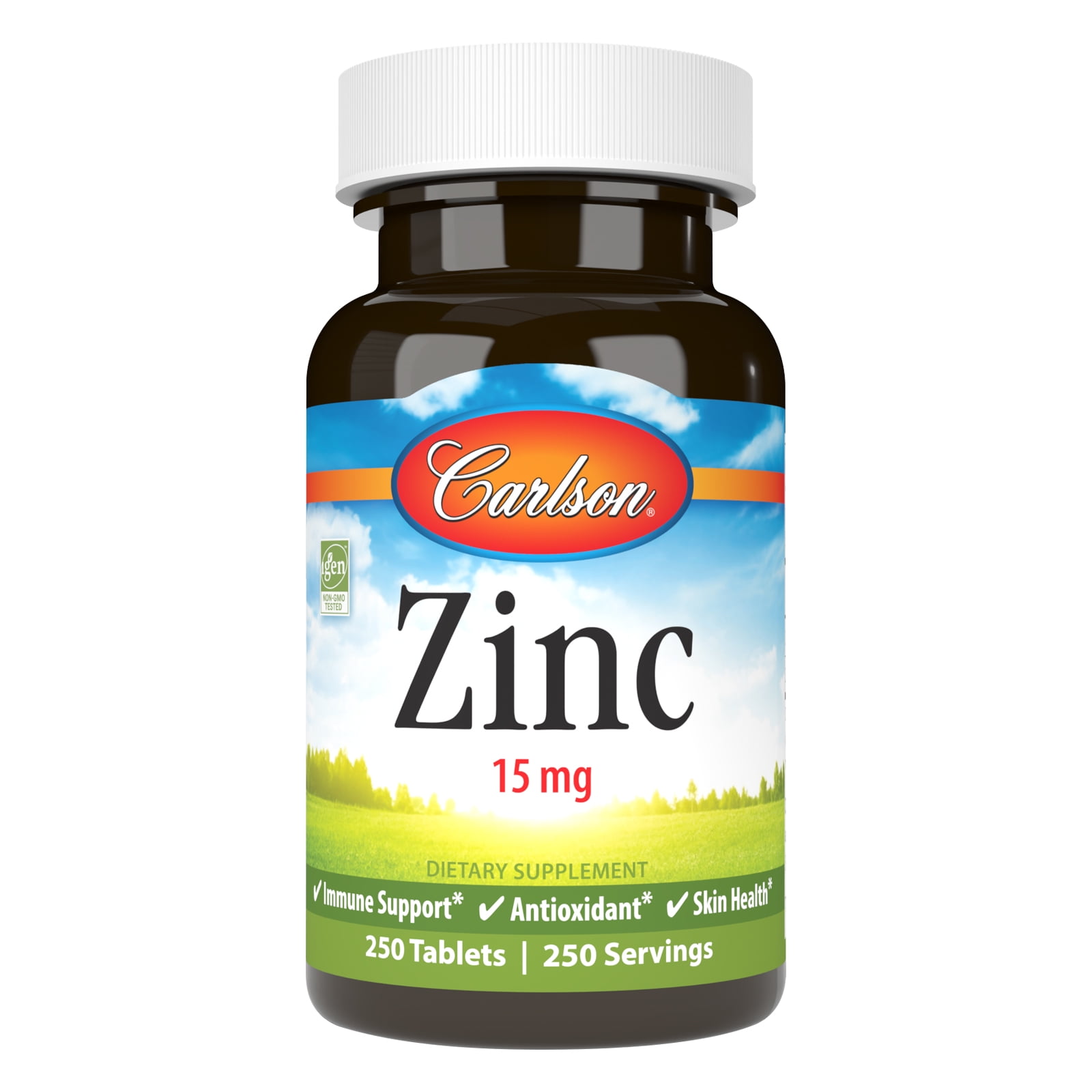 Carlson - Zinc, 15 mg, Zinc Gluconate, Immune Support, 250 Tablets ...